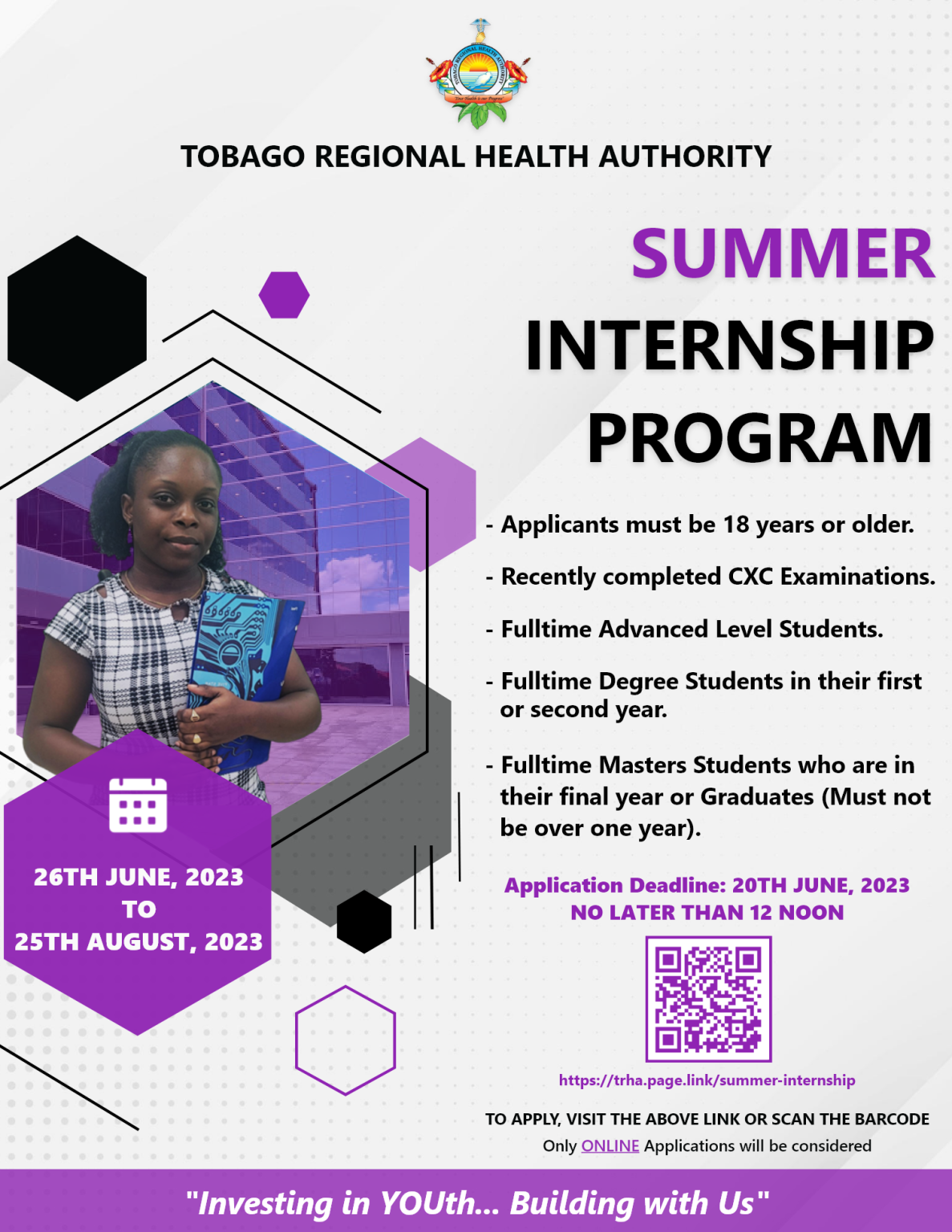 Summer Internship Program 2023 - Tobago Regional Health Authority