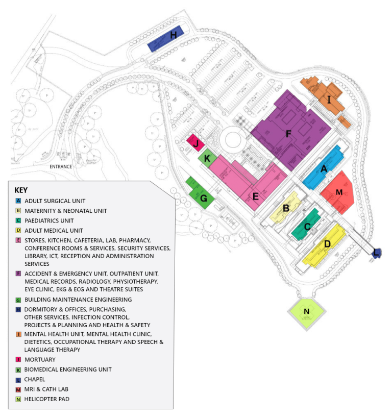 SGH Hospital Map - Tobago Regional Health Authority